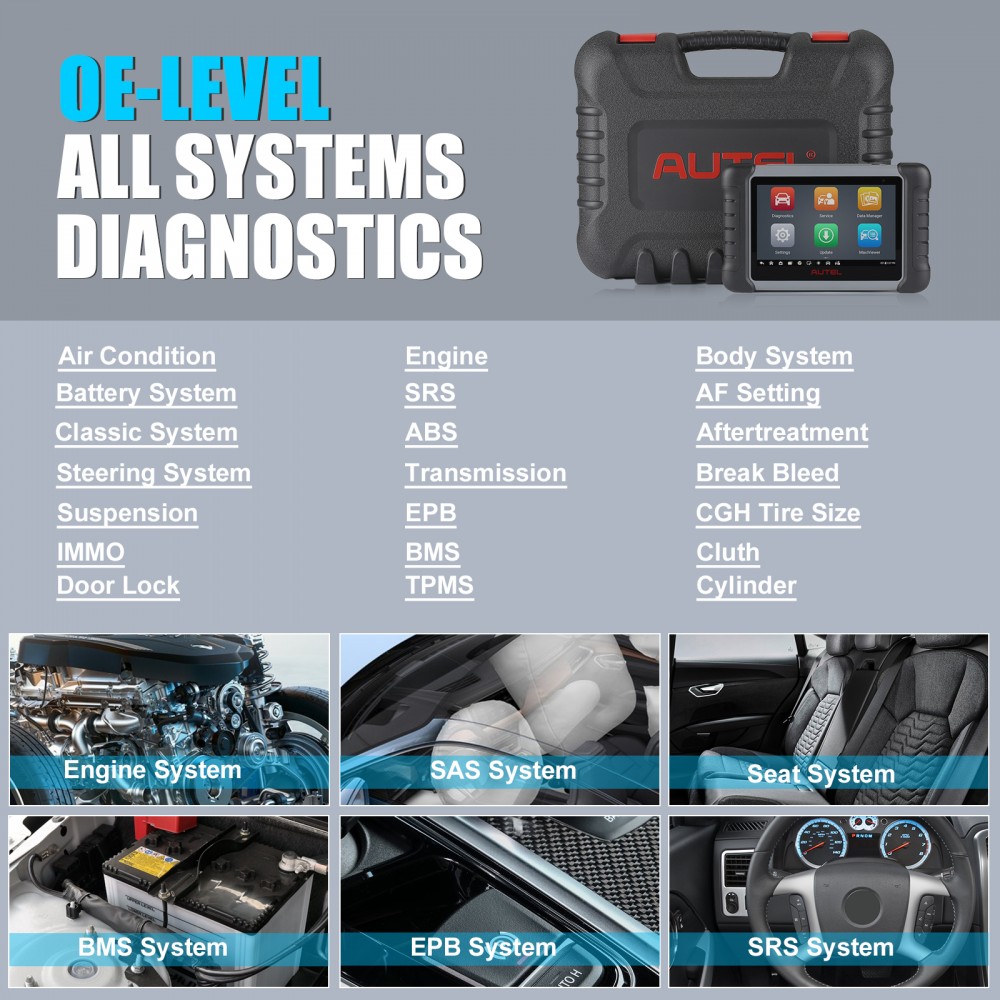 Autel MaxiCOM MK808Z MK808S Bi-Directional Full System Diagnostic ...